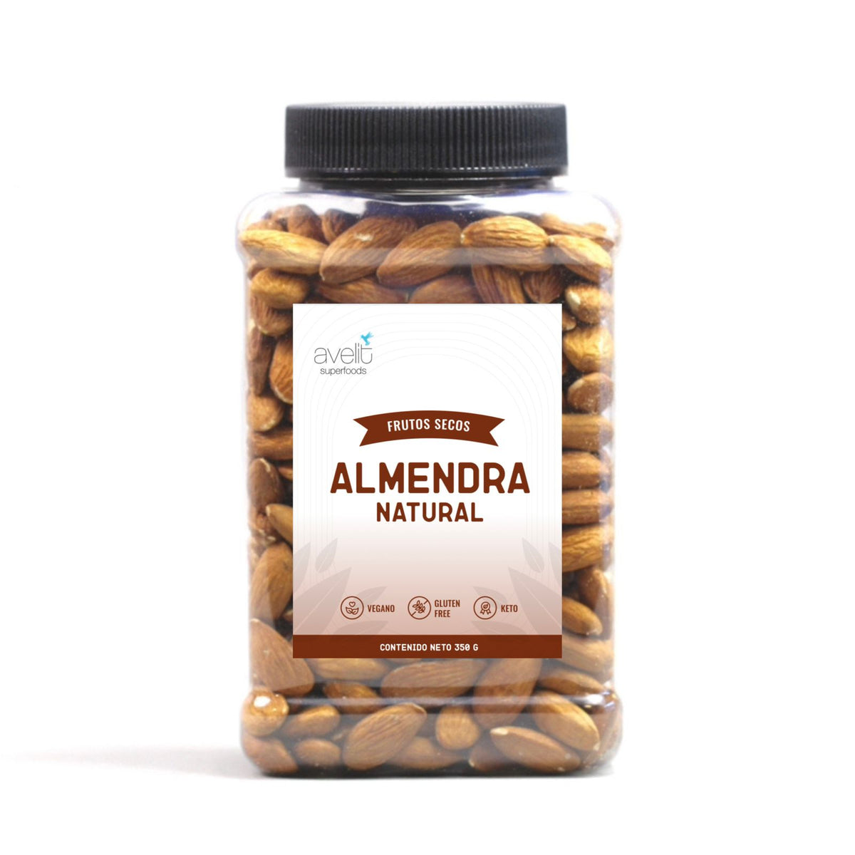 Almendras naturales 350g – Avelit Superfoods MX
