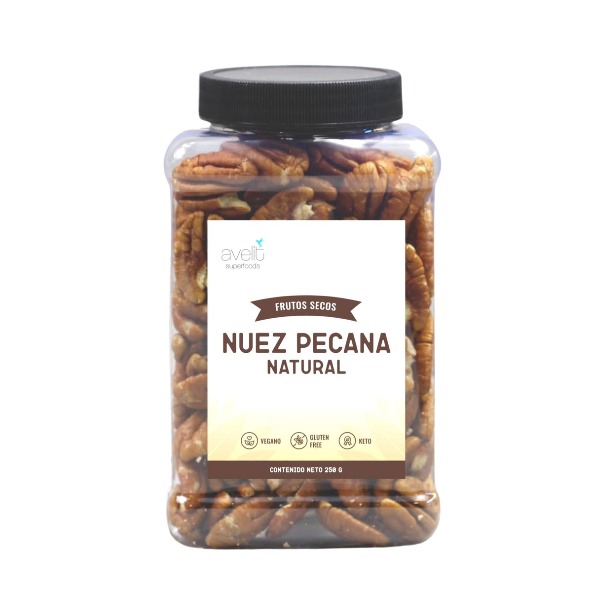 Nuez pecana natural 250g – Avelit Superfoods MX
